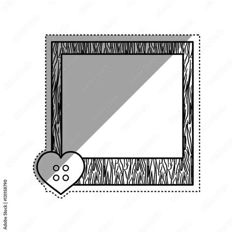 Cute Frame Decoration Icon Vector Illustration Graphic Design Stock