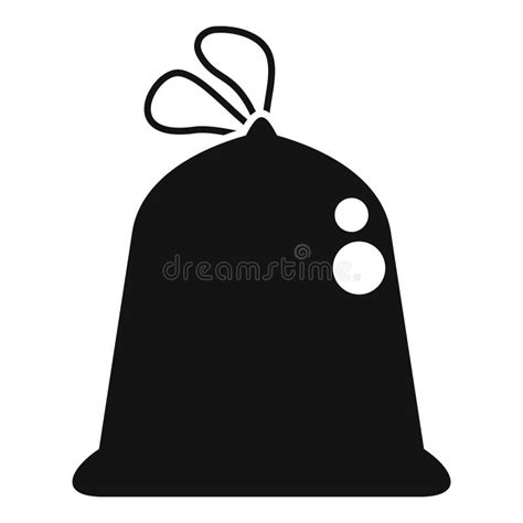 Full Bag Trash Icon Simple Vector Eco Garbage Stock Illustration