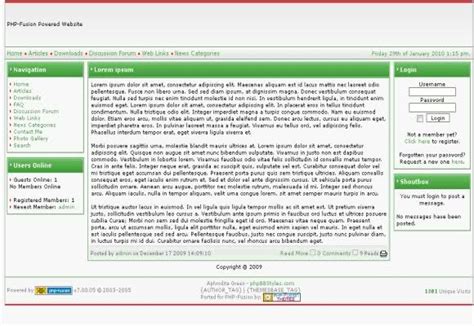 Free Light Minimal Php Fusion Theme Download