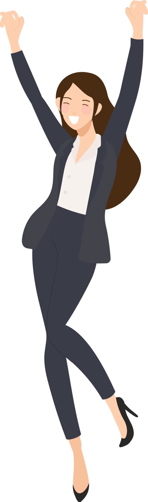 Success Happy Business Woman In Suitpants 11421708 Png