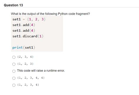 Solved Question 13 What Is The Output Of The Following Chegg