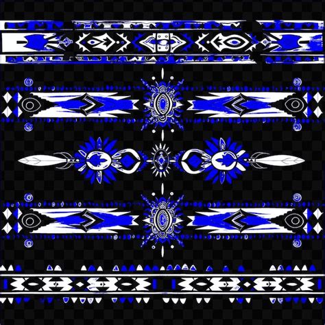 Premium Psd Rawhide Leather Strips With Southwestern Inspired Borderline Scribble Tradition