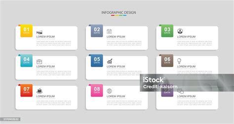 9 데이터 인포그래픽 탭 종이 색인 템플릿 일러스트레이션 사업 추상 배경 9에 대한 스톡 벡터 아트 및 기타 이미지 9 개체 그룹 인포그래픽 Istock
