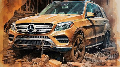 Car Mercedes Benz GLE Class Drawing By Clark Leffler Fine Art America