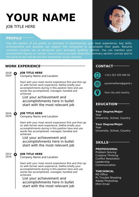 2 Page Resume Template Free Download Word Docx And Pdf