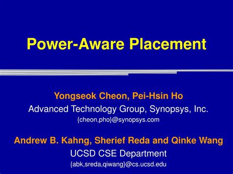 ppt power aware placement powerpoint presentation free download id