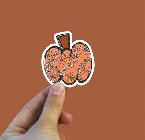 Pumpkin Sticker Halloween Sticker Spooky Sticker Halloween Etsy