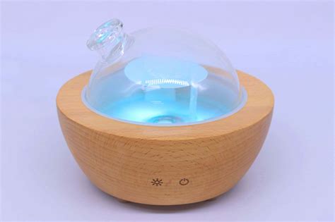 Wood And Glass Nebulizing Waterless Diffuser Natural Aromatherapy