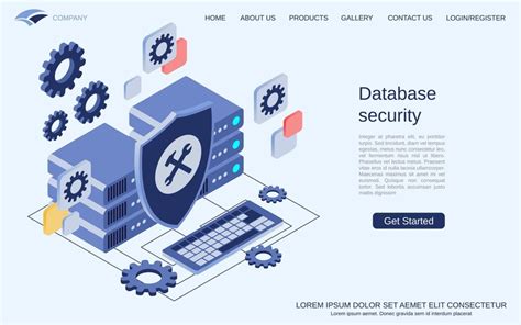 Premium Vector Database Security Modern 3d Isometric Vector Concept Illustration