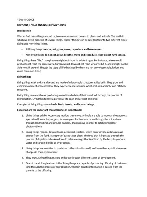 Year 4 Science Pdf