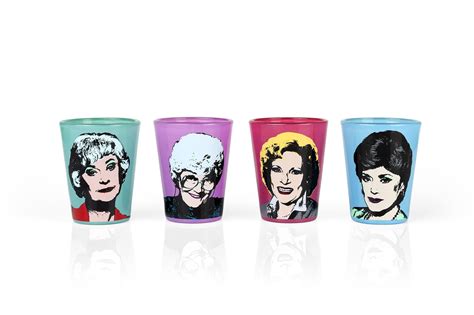 Free Shipping The Golden Girls 2oz Character Shot Glasses Set Of 4