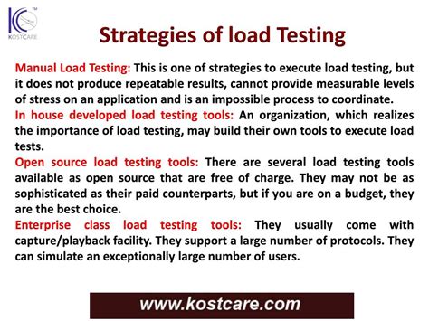 ppt how to do load testing for a website uses of load testing