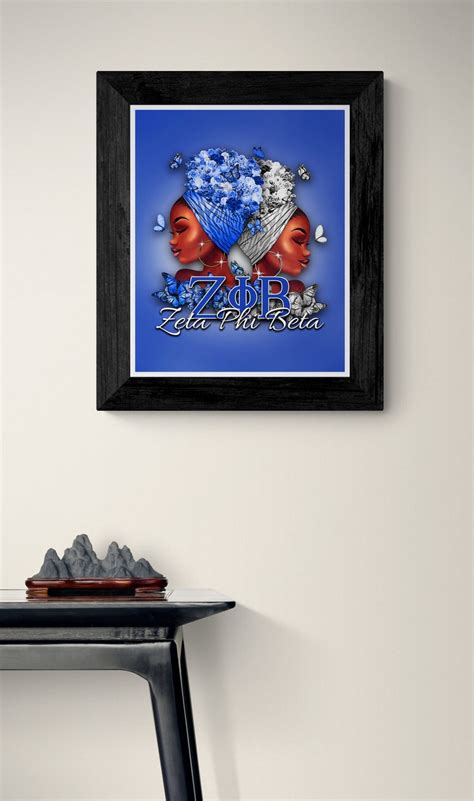 11x14 Zeta Phi Beta Beautiful Ladies Butterflies Artwork Printable