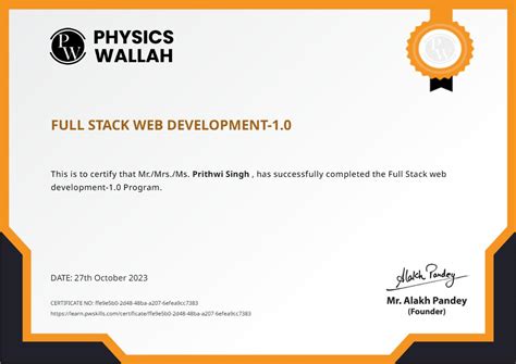 Prithwi Singh On Linkedin Pwskills Physicswallah Programmingjourney