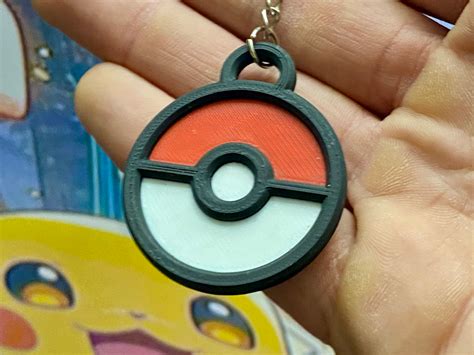 Pokémon Poké Ball Keychain With 3d Effect By Diddykong3dmakerworld