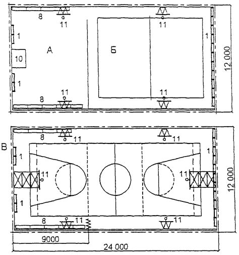 Разметка спортивного зала в школе схема Фото подборки 3