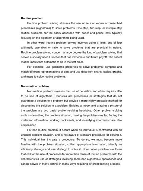 2 routine problem and non routine pdf neuropsychology psychology