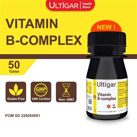 Jual Ultigar Vitamin B Complex Botol Isi 50 Tablet Suplemen