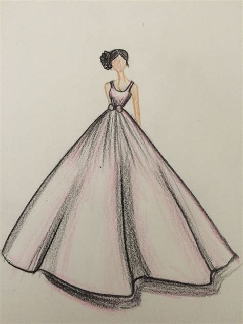 Легкий рисунок девушка в платье Фото подборки 2