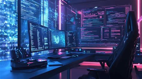 closeup of multiple digital screens and data displays within a data