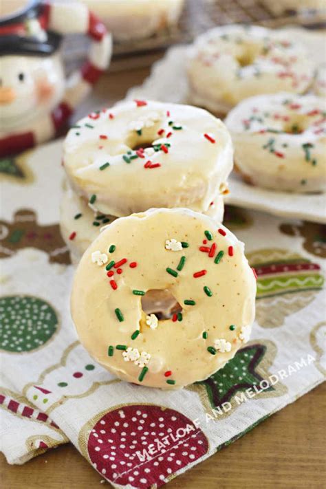 Baked Eggnog Donuts Christmas Donuts Meatloaf And Melodrama