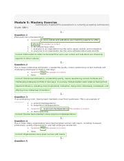 ORG Mastery Exercises Mod Docx Module Mastery Exercise Submissions EnabledThis