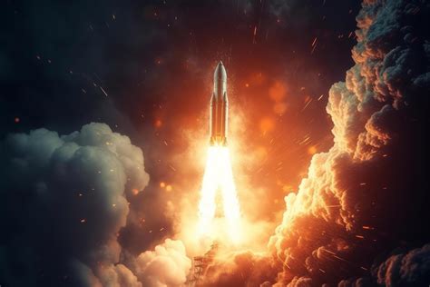 space wallpaper rocket launch explosion with fire exploding