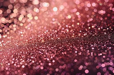 Premium Photo Rose Gold Glitter Bokeh Texture Background Rose Gold Bright And Pink Glitter