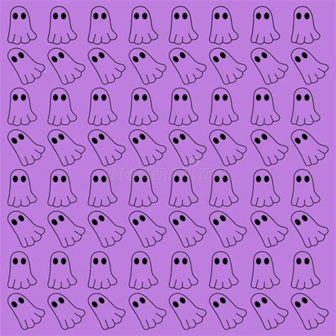 Funny Halloween Ghosts Design Pattern Texture Stock Vector