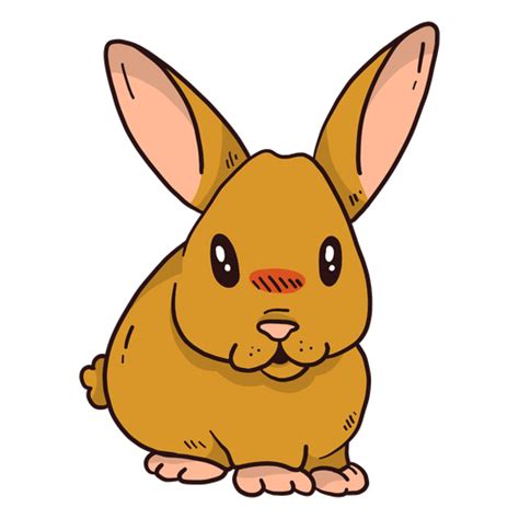 Conejo Lindo Conejo Oreja Hocico Gordo Plano Descargar Pngsvg