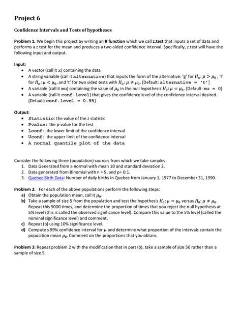Confidence Intervals And Tests Of Hypothesis Lecture Notes Math 338 Docsity