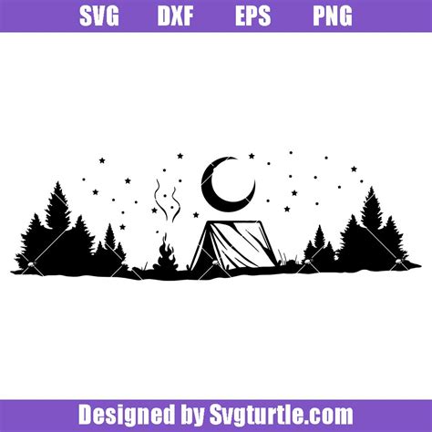 Adventure Awaits Svg Camping Moon Svg Camping Svg