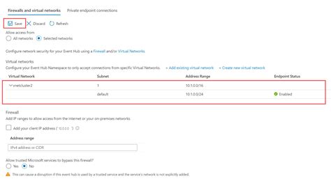 이벤트 허브 Azure Storage와 같이 데이터 연결에서 사용되는 리소스에 대한 프라이빗 또는 서비스 엔드포인트를 만듭니다