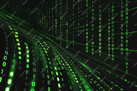 Generative Ai Illustration Digital Data Streams Flow Into Each Other