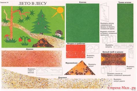 Аппликация Лето в лесу Поделки Страна Мам