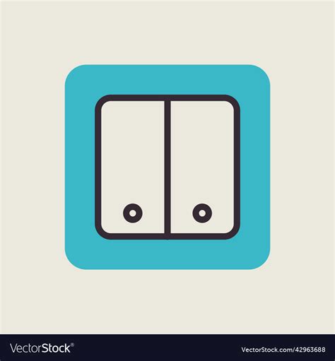 Electrical Switch Two Buttons Icon Royalty Free Vector Image