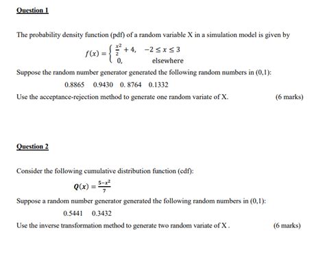 Solved Question The Probability Density Function Pdf Of Chegg