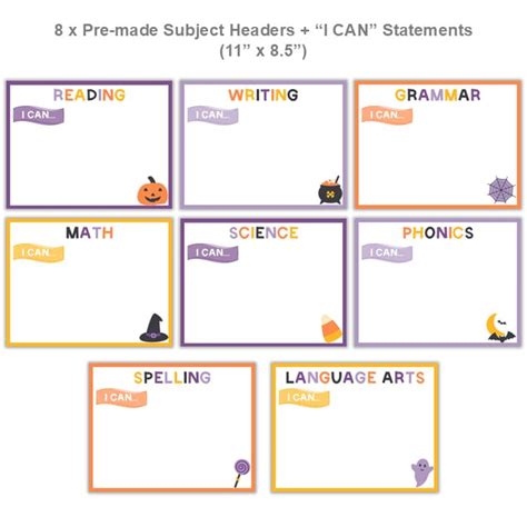Learning Objectives Display Purple Halloween Editable By Kjuncreative