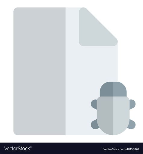 Bug Identifies In Text Document Royalty Free Vector Image