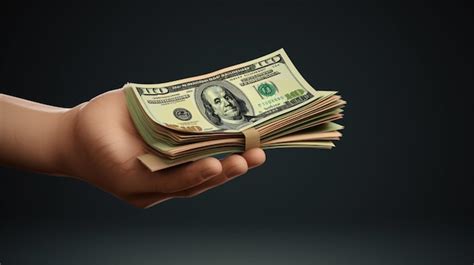 Premium Vector A Hand Holding A Stack Of Dollar Bills