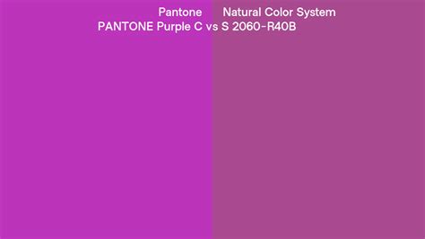 Pantone Purple C Vs Natural Color System S 2060 R40b Side By Side