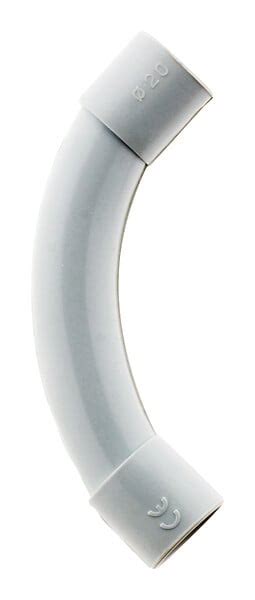 Lot De 2 Courbes Grand Rayon Zenitech Diamètre 20mm Gris Bricorama