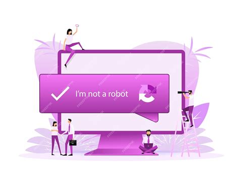 Captcha я не векторный компьютерный код робота векторная иллюстрация