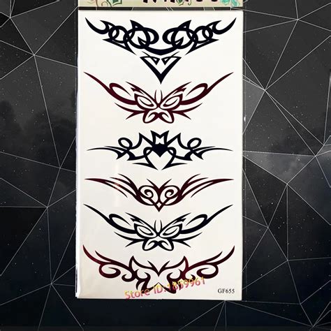 Women Sexy Butterfly Totem Temporary Tattoo Neck Body Art Fake Tatoo