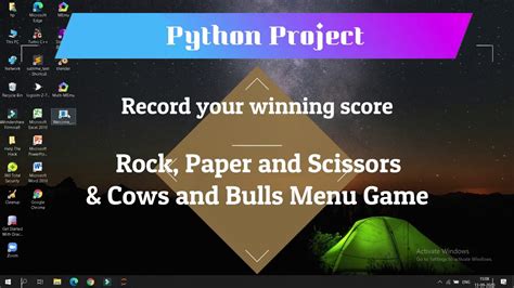 rock paper scissor and cows and bulls game simple python project p1