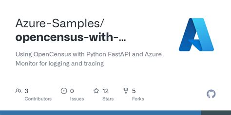Github Azure Samples Opencensus With Fastapi And Azure Monitor Using