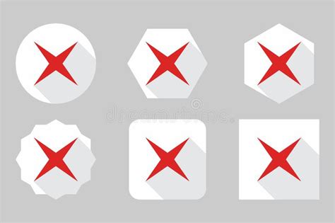 Wrong Marks Icon Set Cross Marks Rejected Disapproved No False Not Ok Wrong Choices Task