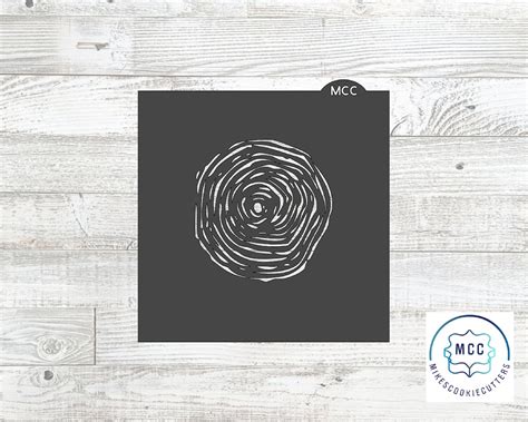 Circular Tree Stump Wood Grain Stencil Etsy