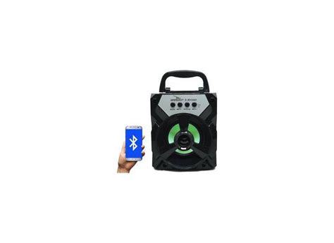 Caixa Som Amplificada Portátil Bluetooth Mp3 Fm Usb Sd Aux Bateria 6w