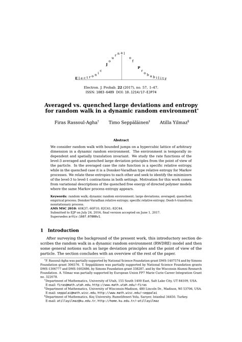 pdf averaged vs quenched large deviations and entropy for random